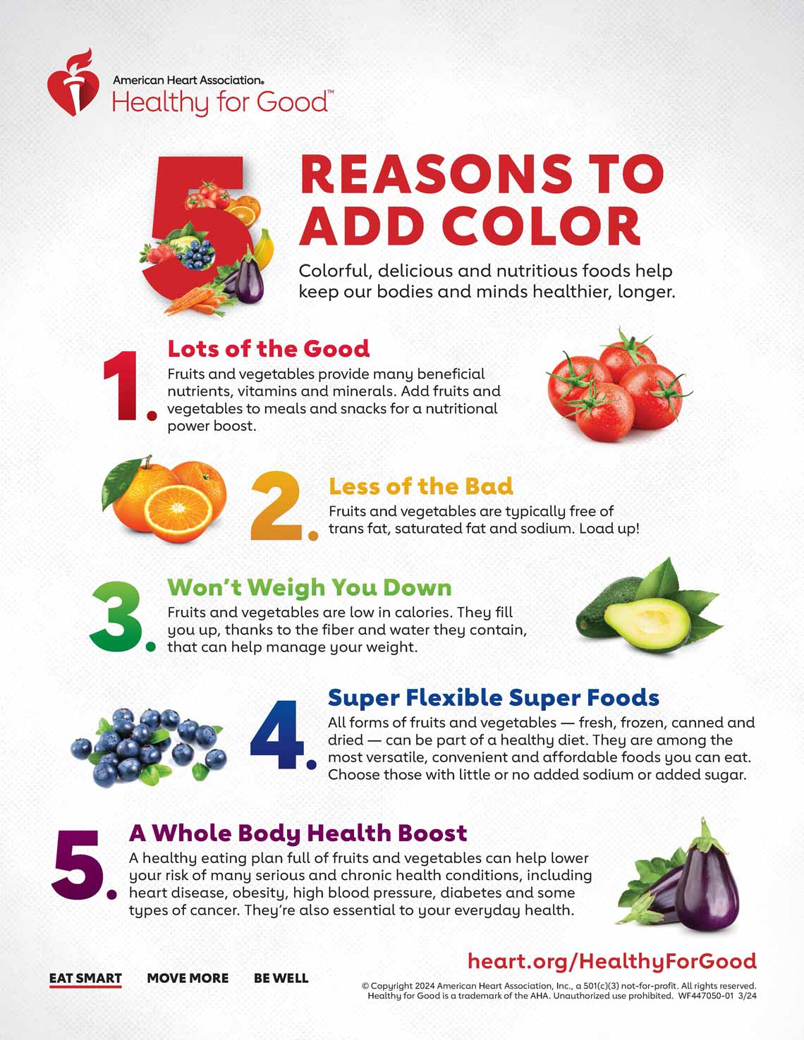 5 Reasons to Eat More Color Infographic | American Stroke Association 5 Reasons to Eat More Color Infographic | American Stroke Association