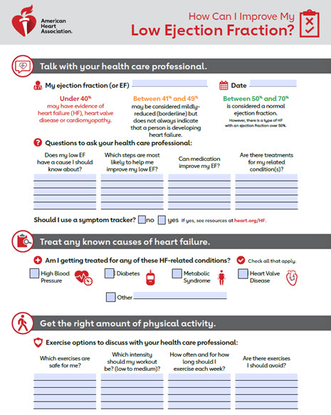 How Can I Improve My Low Ejection Fraction? | American Stroke Association