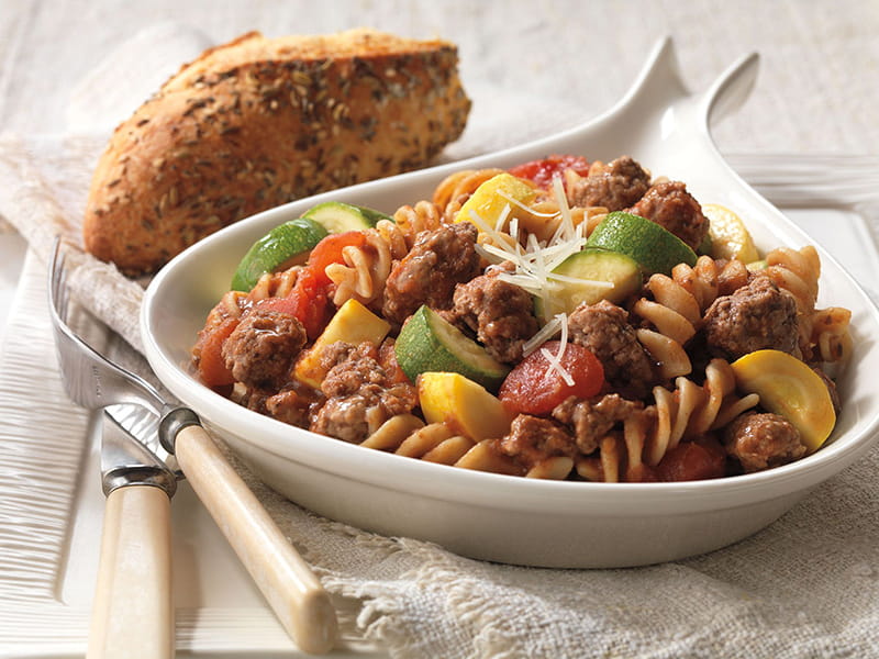 Ground Beef and Pasta Skillet Primavera | American Stroke Association ...