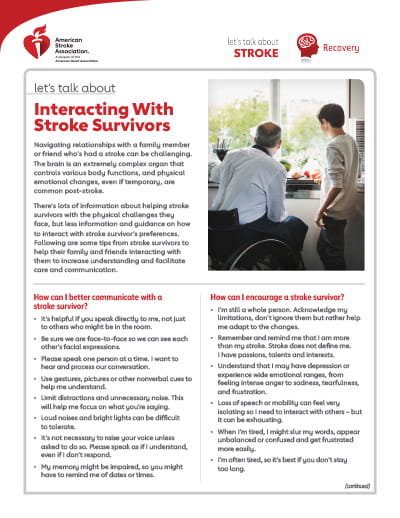 Let’s Talk About Interacting With Stroke Survivors | American Stroke ...