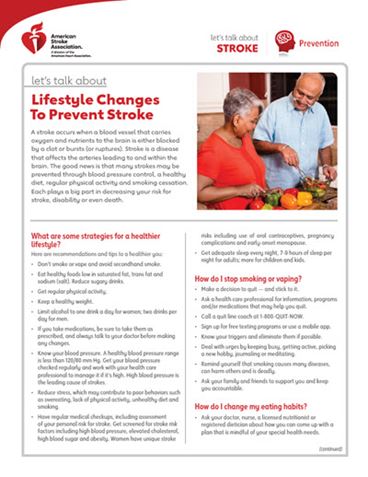 Let’s Talk About Lifestyle Changes to Prevent Stroke | American Stroke ...