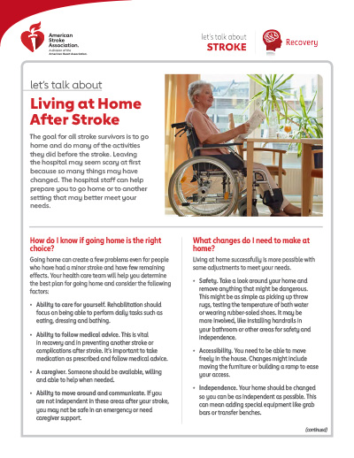 Let’s Talk About Living at Home After Stroke | American Stroke Association
