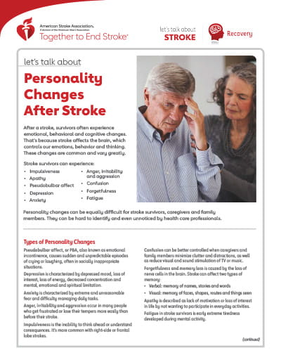Let’s Talk About Personality Changes After Stroke | American Stroke ...