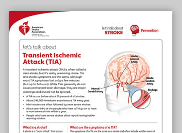 Let’s Talk About Transient Ischemic Attack (TIA) | American Stroke ...